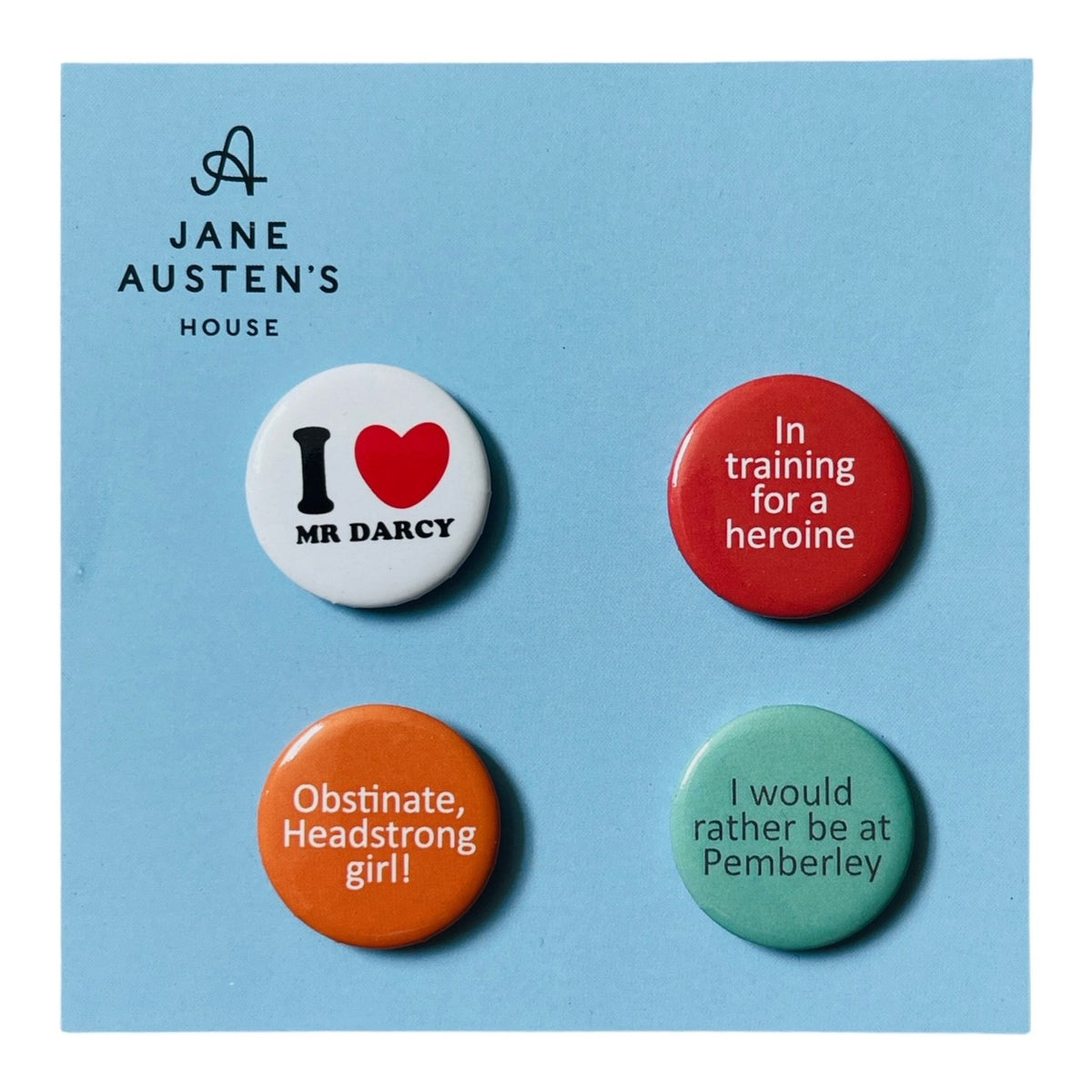 Exclusive Quote Pin Badge (Set of 4) – Jane Austen's House